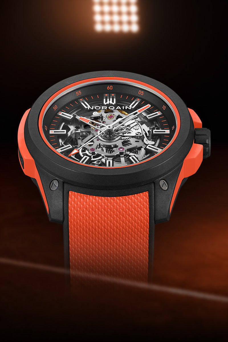 Wild ONE Skeleton 42mm Coral | NORQAIN Swiss Made Watches - NORQAIN
